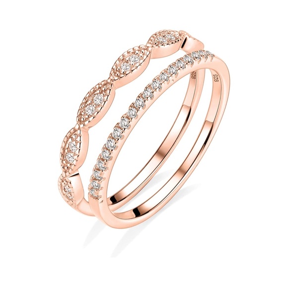 Fine Jewelry | Jewelry | 8k Diamond Stacking Vintage Rings | Poshmark